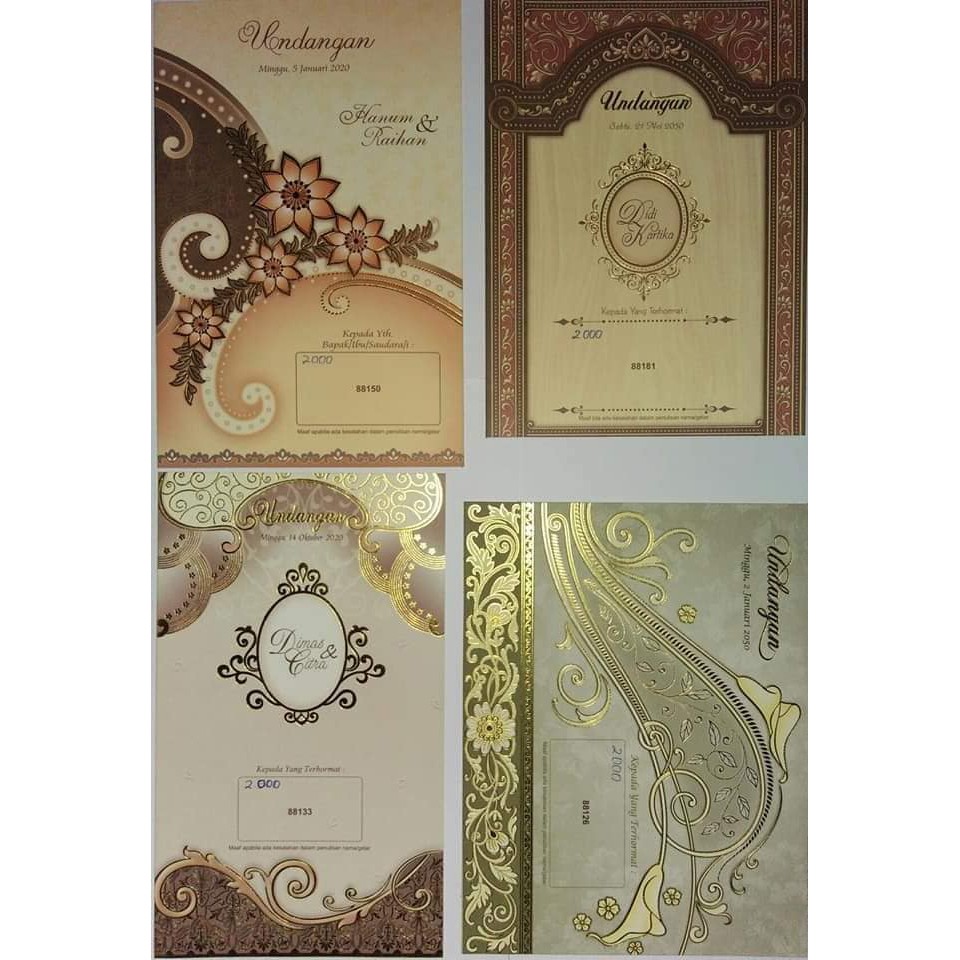 Jual KARTU UNDANGAN PERNIKAHAN / HAJATAN / MANTENAN / ULEM ULEM ...