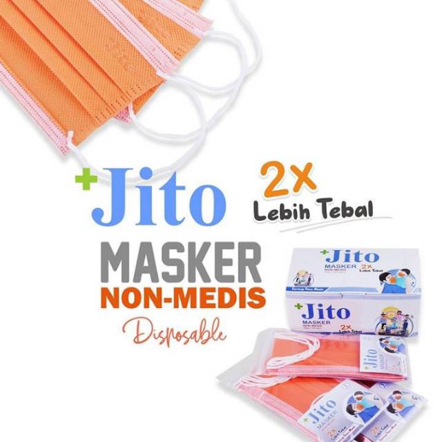 Jual Masker non medis jito 2 ply (earloop and headloop) | Shopee Indonesia