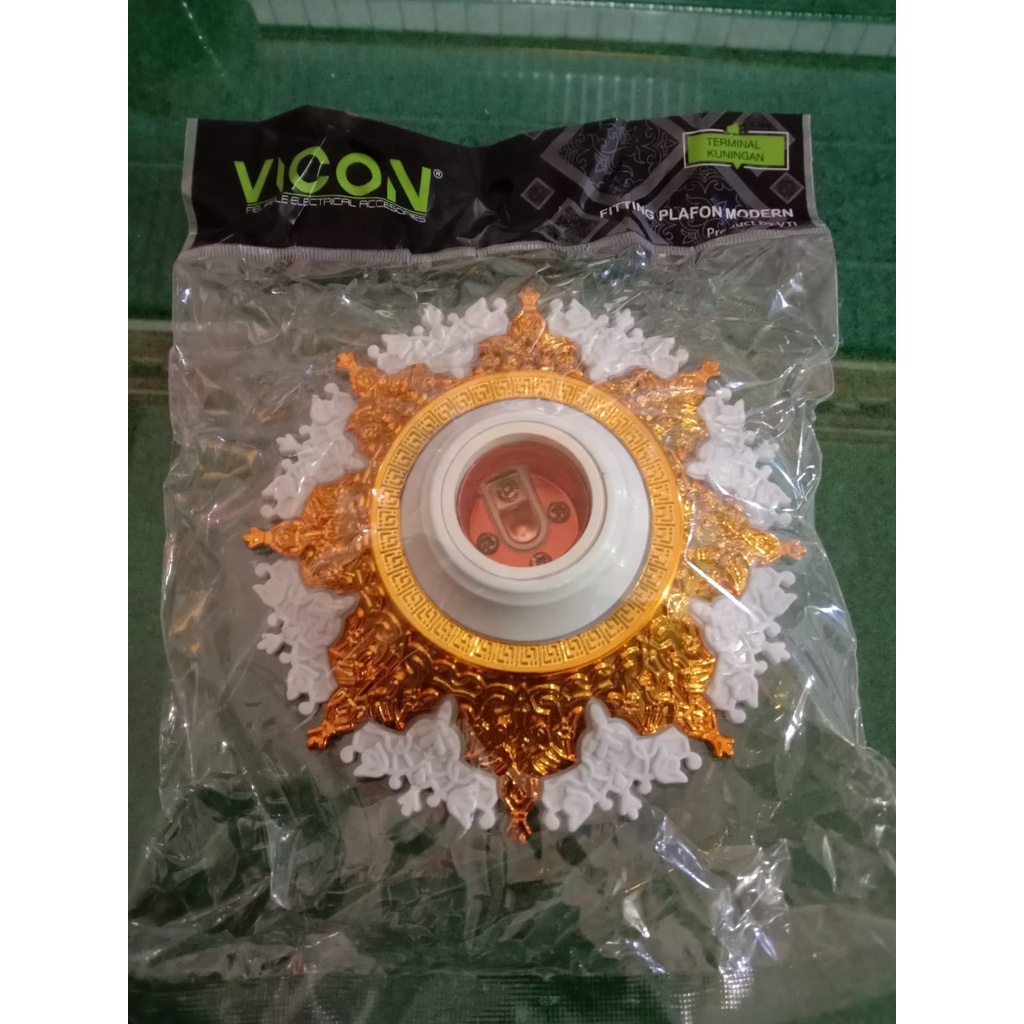 Jual FITTING LAMPU PLAFON ARTISTIK 15 cm * 15 cm/ fitting lampu hias ...