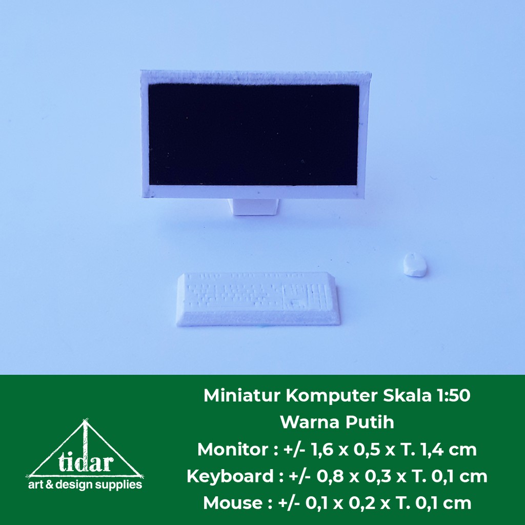 Jual MH - Miniatur Komputer PC - Monitor + Keyboard + Mouse Skala 1:50 ...