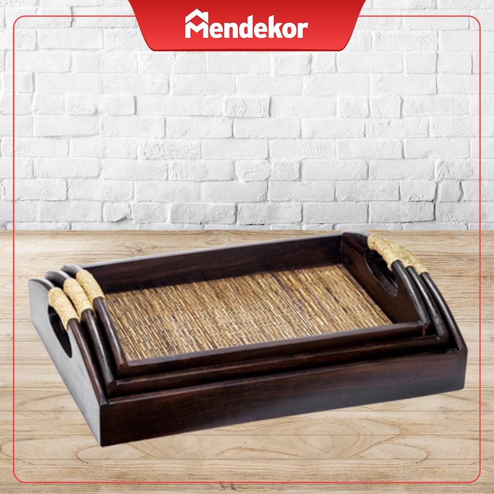 Jual Nampan Tray Kayu Lidi Hotel Desain Dekorasi Dapur Premium ...