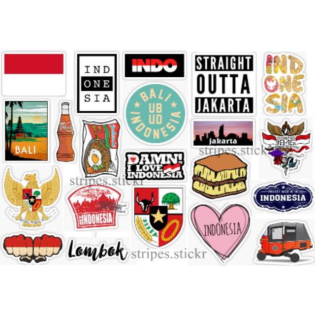 Jual Indonesia sticker pack | Shopee Indonesia