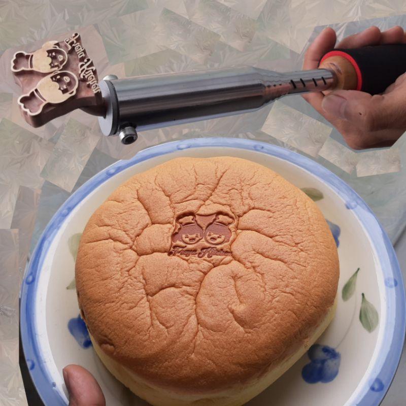 Jual stempel emboss cake brander logo custom model elektrik | Shopee ...