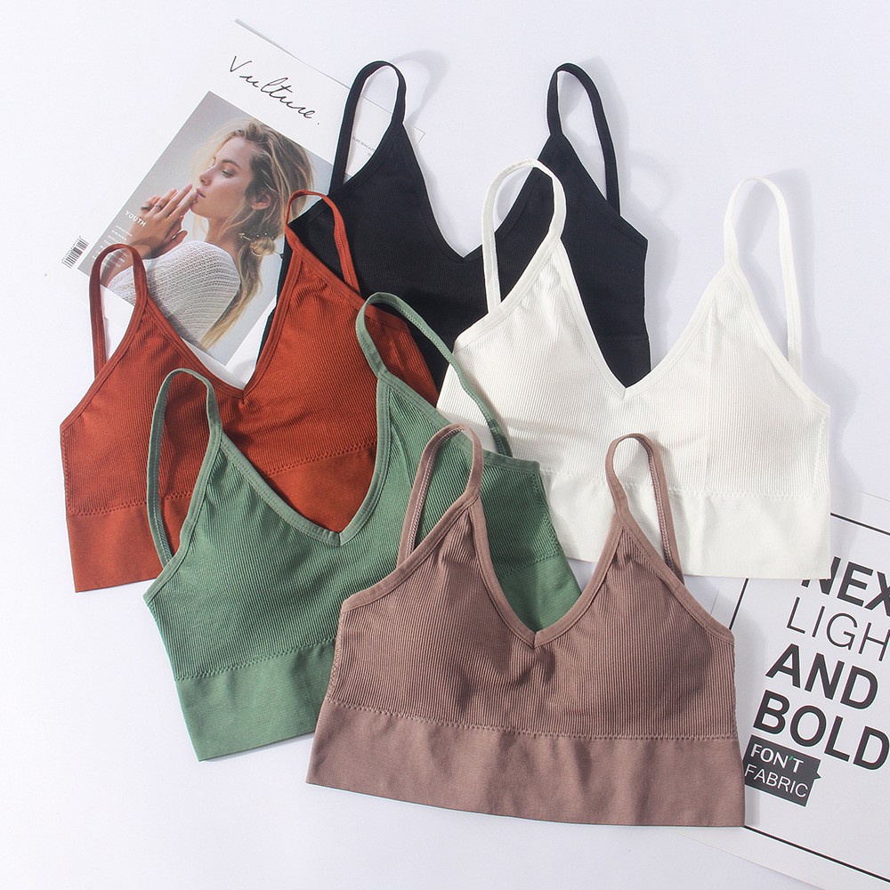 Jual Bra Wanita Model One-Piece Bra Bralette Miniset Segitiga Push Up ...