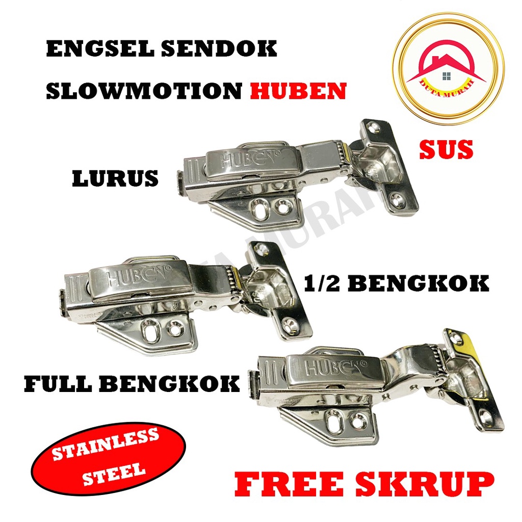 Jual Engsel HUBEN Stainless Steel Engsel Sendok Slowmotion Slow Soft ...
