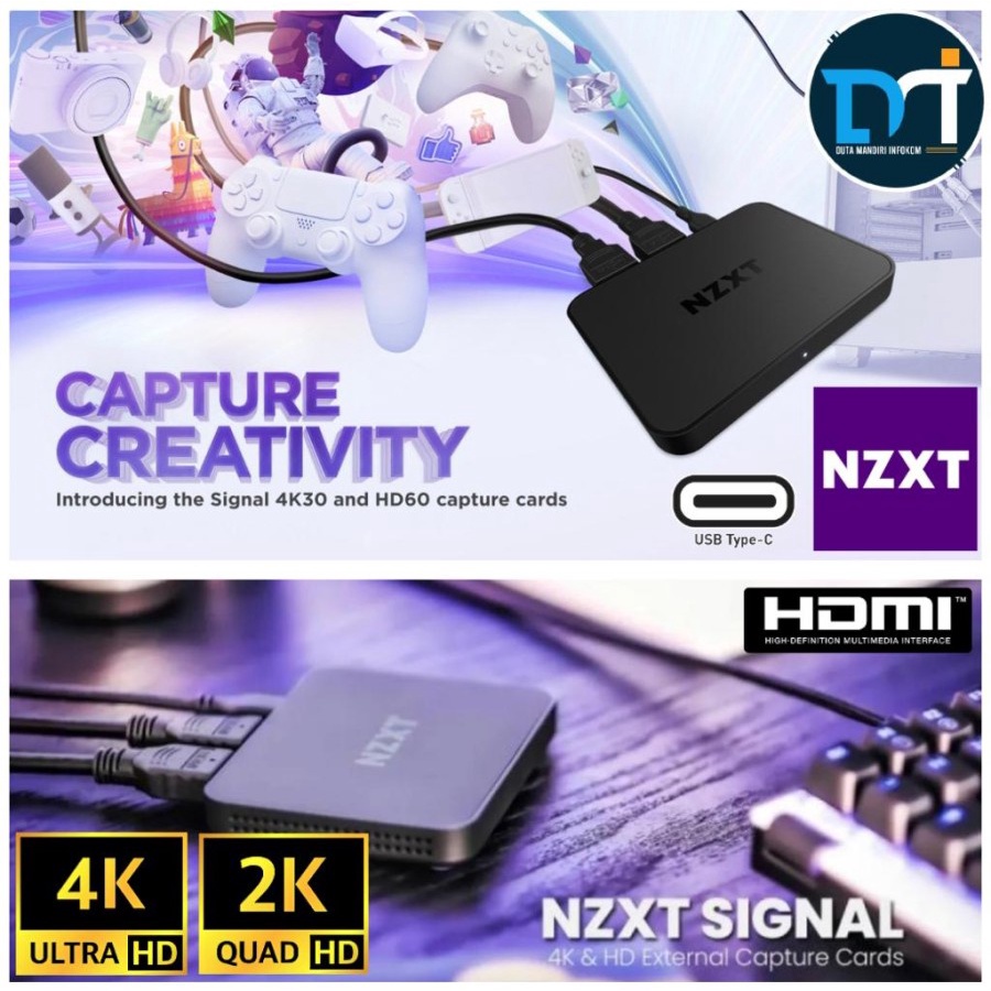 Jual NZXT Signal 4K30 - Streaming Video Game External Capture Card ...