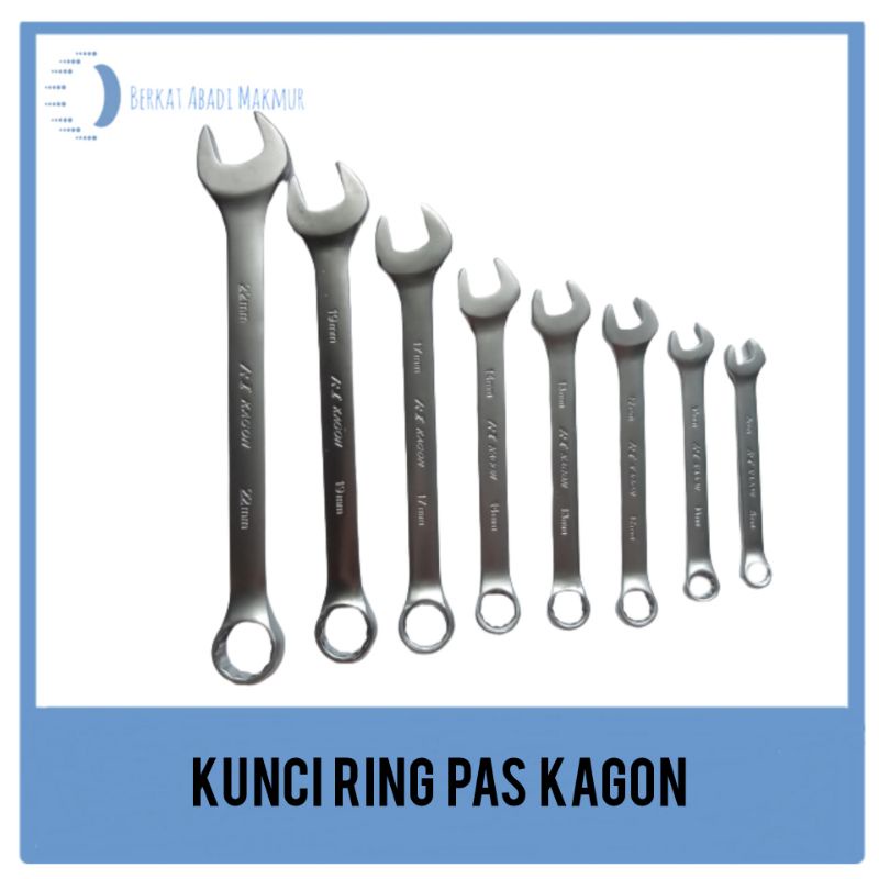 Jual Kagon Kunci Ring Pas Satuan Eceran 8 10 12 13 14 17 19 22 mm ...