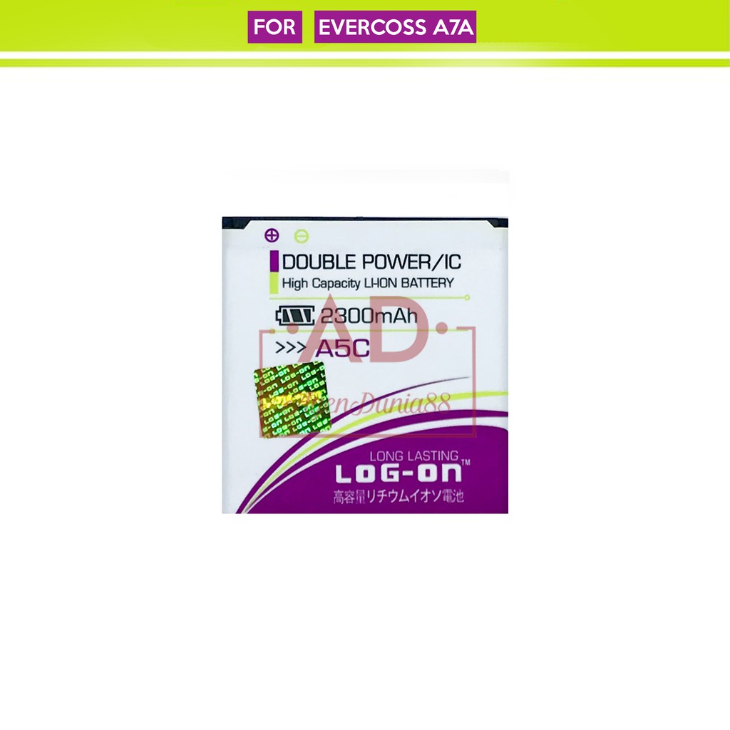 Jual BATERAI EVERCOSS A5C - LOG ON DOUBLE POWER BATTERY | Shopee Indonesia