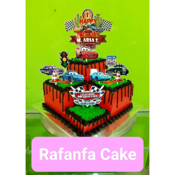 Jual topper kue ulang tahun toper mcqueen cars pake nama | Shopee Indonesia