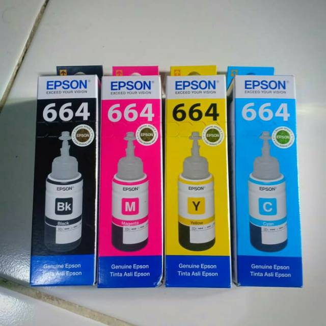 Jual Tinta Epson L100 L210 Black & Colour 1 Paket (B, M, Y, C) | Shopee ...
