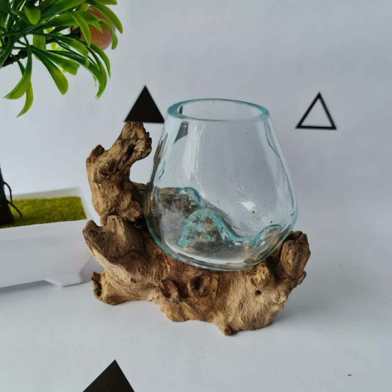 Jual POT KACA TIUP AKUARIUM UNIK POT SUKULEN VAS BUNGA HIAS FREE DUS ...