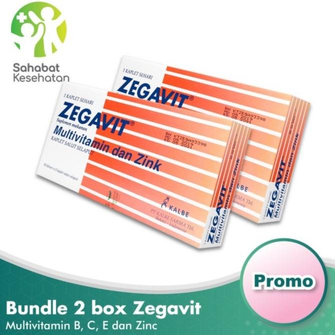 Jual Bundle Zegavit 2 box Suplemen Kesehatan Multivitamin Zink Vitamin ...