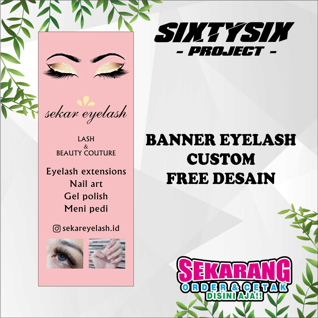 Jual SPANDUK/BANNER/BACKDROP EYELASH BEAUTY CUSTOM | Shopee Indonesia