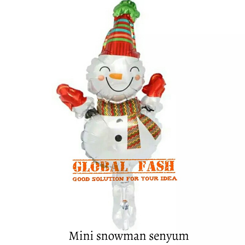 Jual balon foil Snowman senyum / balon natal / xmas / balon boneka ...