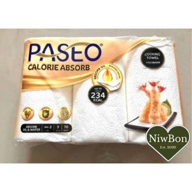 Jual Paseo Kitchen Towel 3 roll /Tissue dapur /tissue minyak / tisu ...