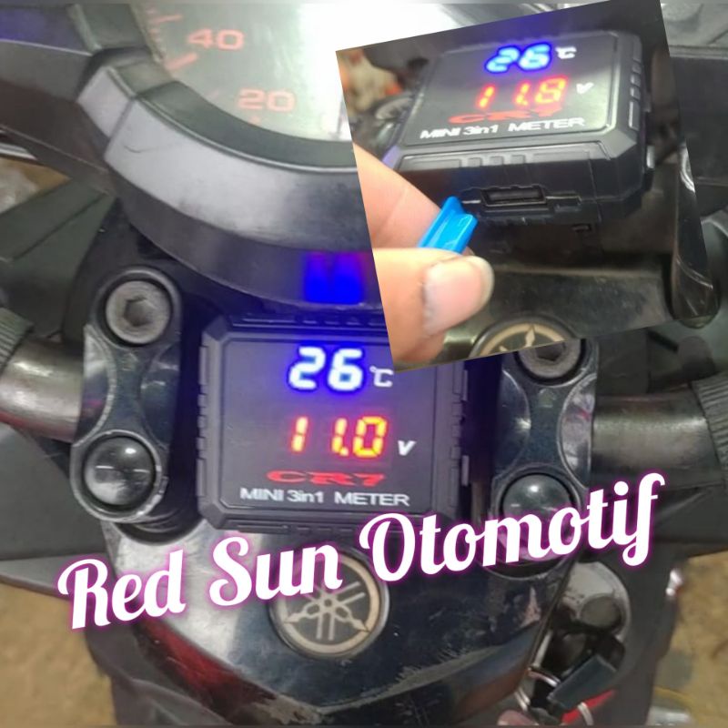 Jual charger casan hp aki motor USB + voltmeter CR7 Luminos Nmax vario ...