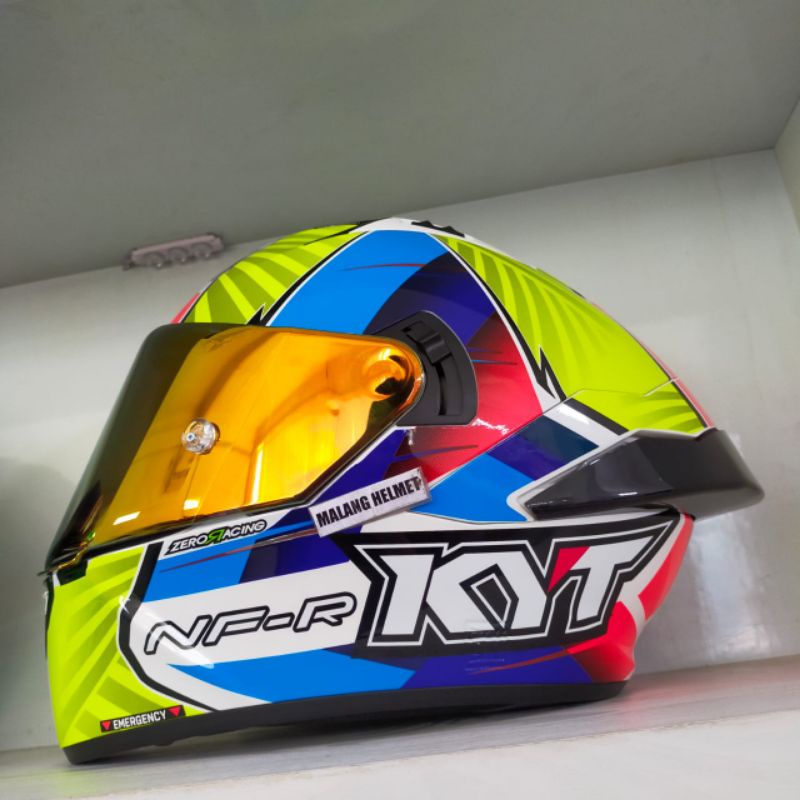 Jual Helm Full Face KYT NFR Xavi Fores Blue Red Yellow - Paket Ganteng ...