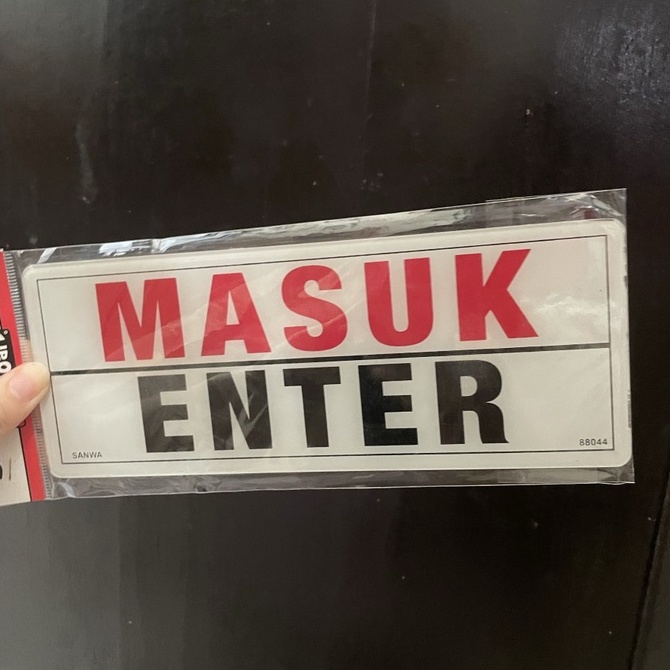 Jual Sticker Stiker Papan Akrilik Acrylic Signage Masuk Enter | Shopee ...