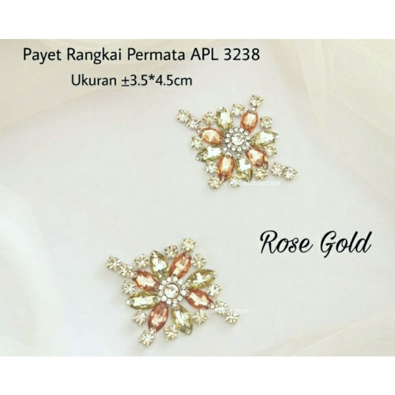 Jual Apl 3238 rangkai permata 3d rose gold disarankan untuk lengan ...