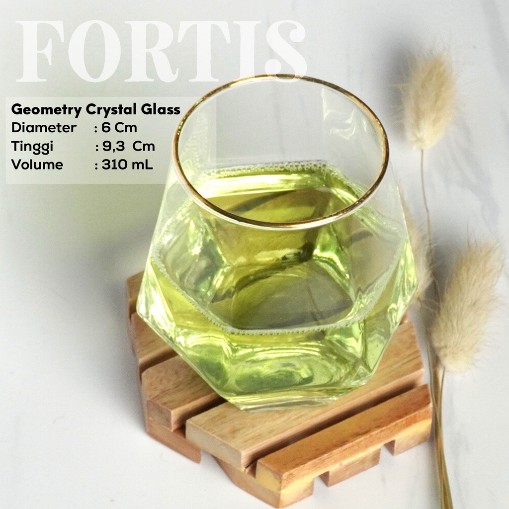 Jual Gelas Geometry Artsy Cantik Estetik Hotel Cafe Bar Premium ...
