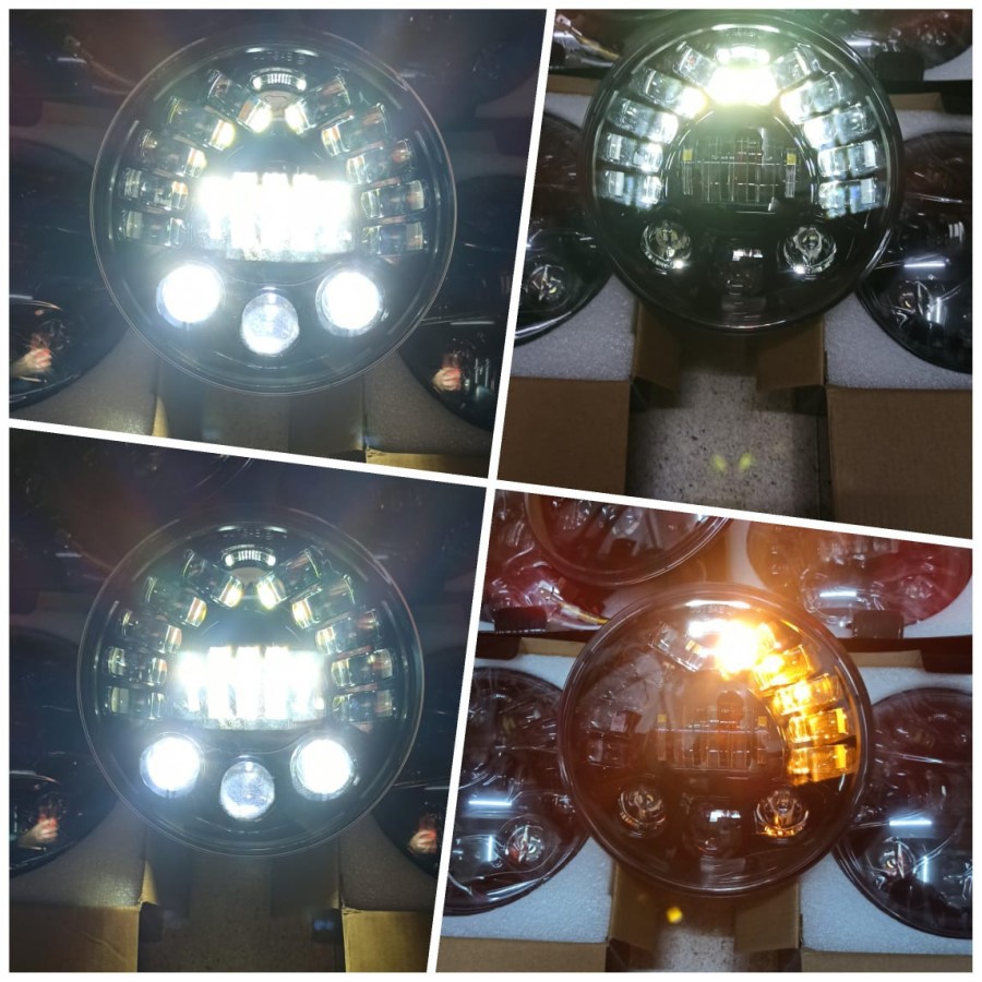 Jual LAMPU HEADLAMP DAYMAKER VARIASI MOTOR CUSTOM MODEL SPIDER 3 IN 1 ...