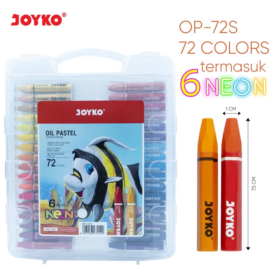 Jual Crayon Oil Pastel Krayon Minyak JOYKO 72 Warna | Shopee Indonesia