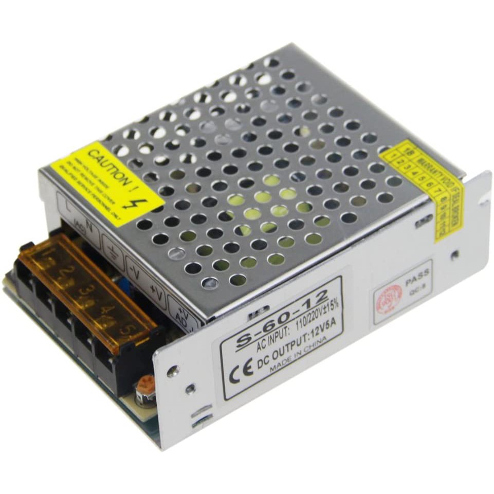 Jual Power Supply Adaptor Switching Trafo LED Strip PSU Jaring 12V 5A SMPS Utk CCTV Murah ...