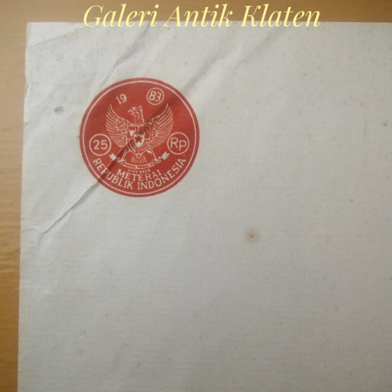 Jual Kertas Segel Kosong Tahun 1983 single,double rangkap Ber-materai ...