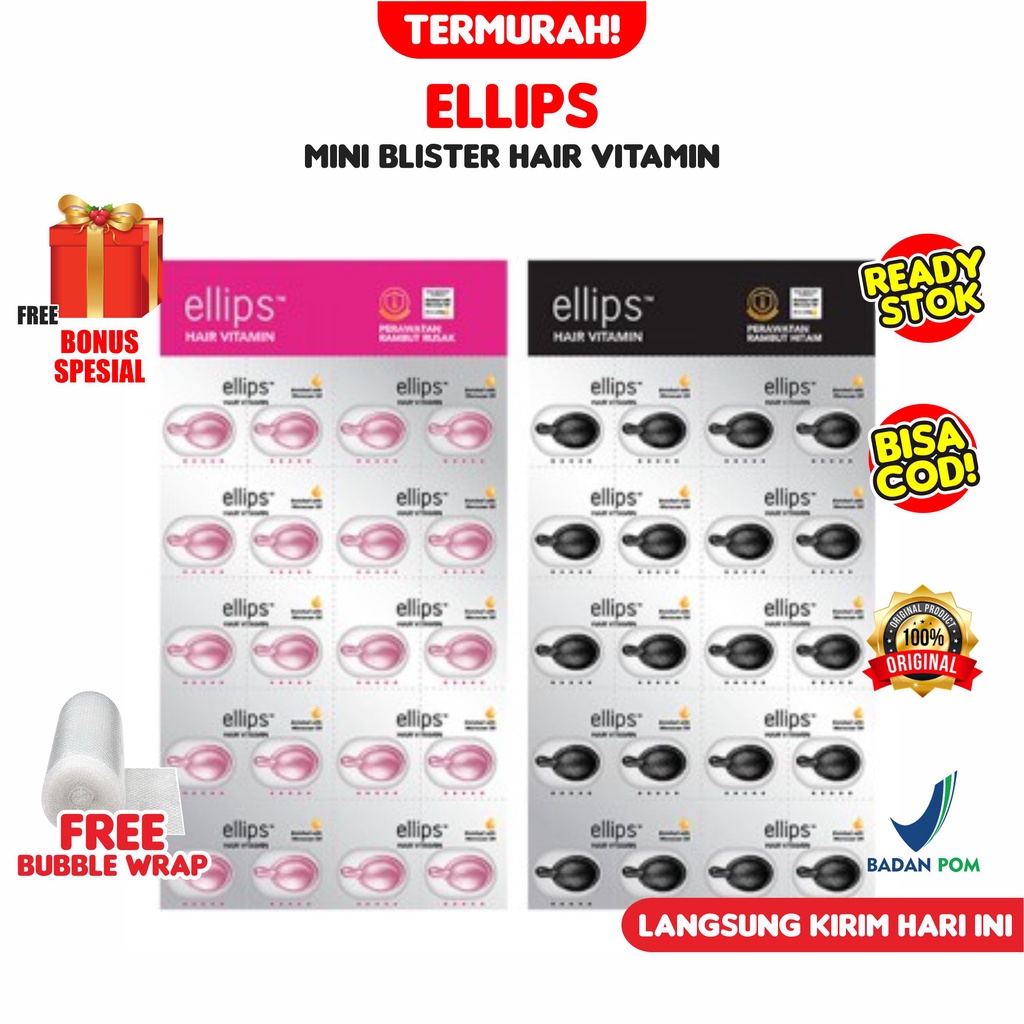 Jual ELLIPS Mini Blister | vitamin rambut| perawatan rambut rusak ...