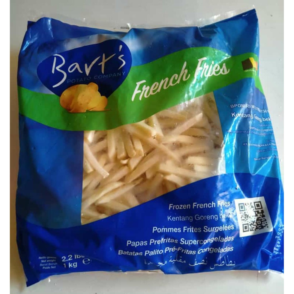 Jual BART'S French Fries Kentang Goreng (1 Kg) | Shopee Indonesia