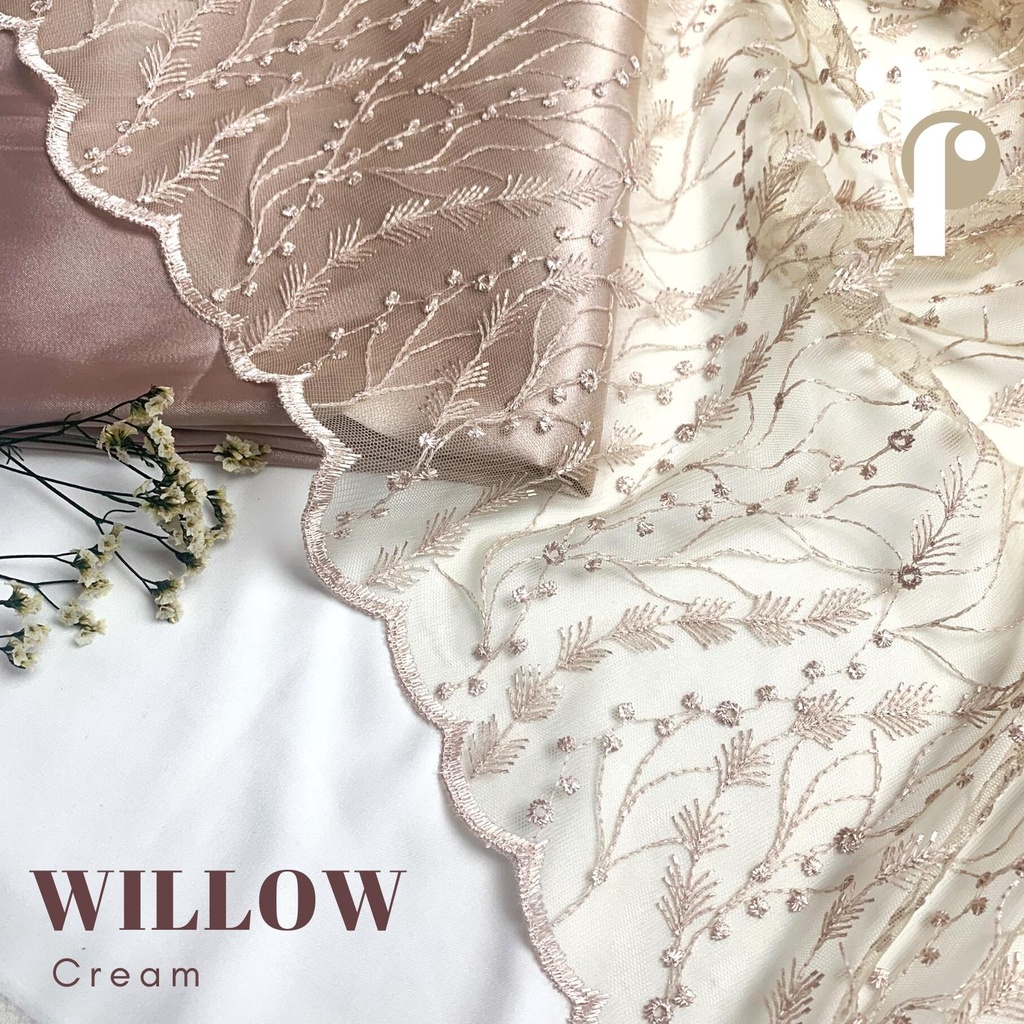 Jual ½ meter Kain Brukat Premium Willow Motif / Brokat Tile Prancis ...