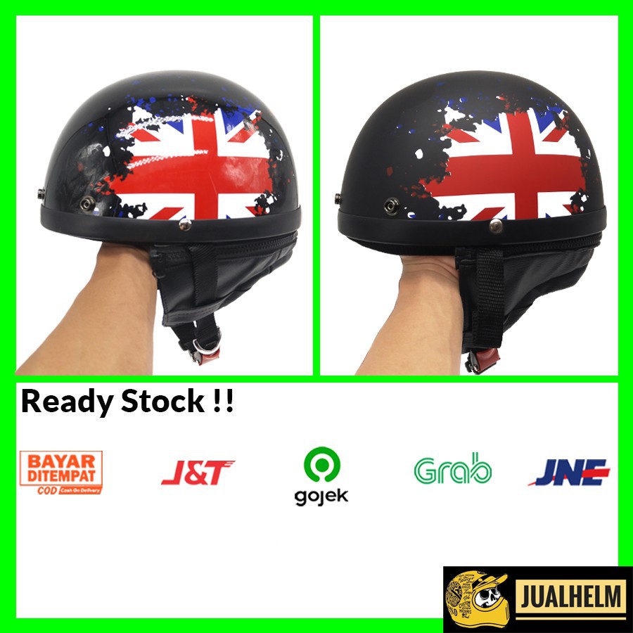 Jual Helm Chips Premium Motif England ( Helm Retro / Helm Chip / Helm ...