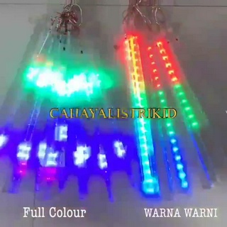 Jual LAMPU METEOR LED ISI 10 BATANG/50CM /JATUH RAIN SNOW TAMAN HIAS ...