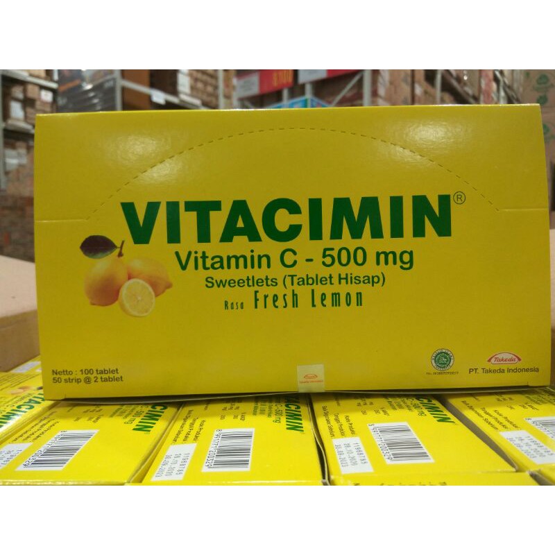 Jual VitaCimin & Xon Ce VIT C 500 Mg Rasa Lemon & Jeruk Isi 100 tablet ...