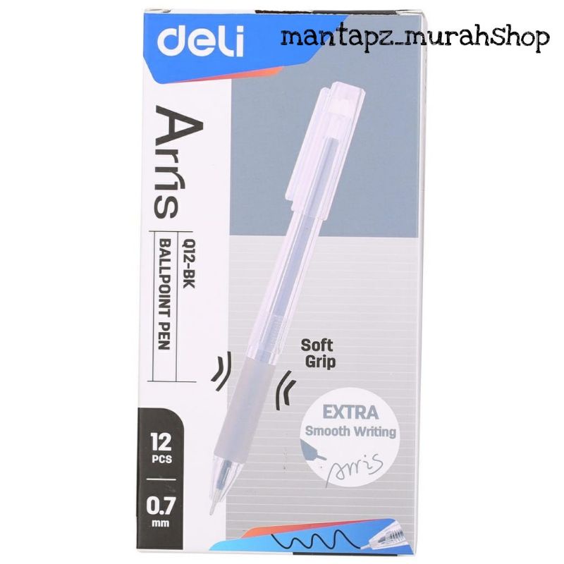 Jual Ballpen/Pulpen DELI Arris EQ12-BK 0,7MM (/PCS) | Shopee Indonesia