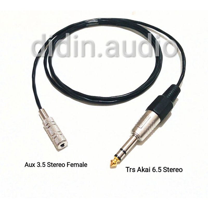 Jual Kabel Jack Trs Akai 6.5mm Stereo To Trs Aux 3.5mm Female Canare | Shopee Indonesia