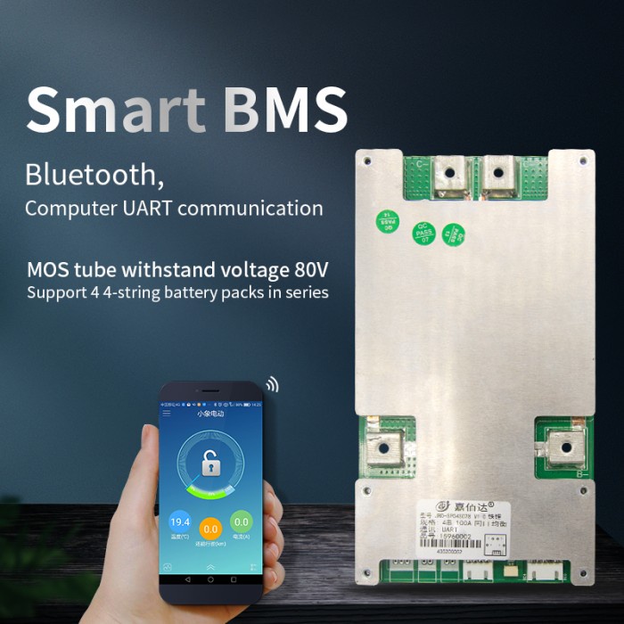 Jual Smart BMS Lifepo4 4S 12V 40A-100A Untuk Solar Panel UPS | Shopee Indonesia