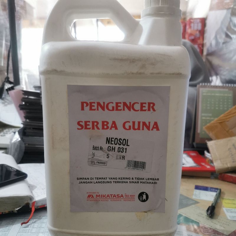 Jual pengencer lem cat meni serbaguna kemasan 5liter neosol | Shopee ...