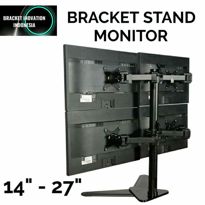 Jual Bracket meja LCD LED TV 4 MONITOR 13"-27" import | Shopee Indonesia