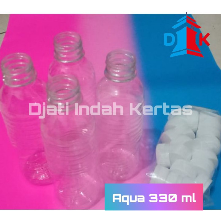 Jual PROMO!!! Botol Minum Bening ( Aqua ) Sekali Pakai Uk 330 ml ...