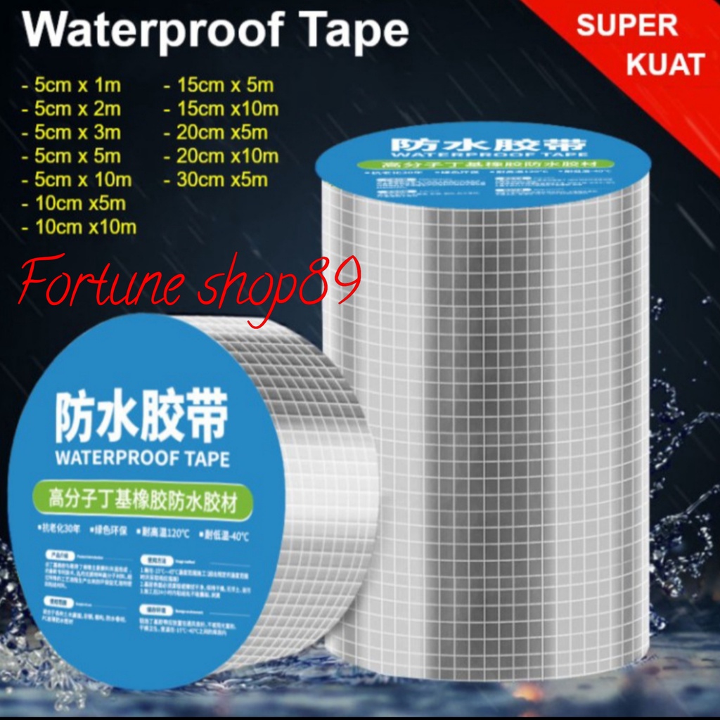 Jual Lakban Anti Bocor Lem Anti Air Aluminium Foil Buty Waterproof Tape | Shopee Indonesia