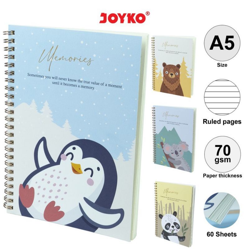 Jual Notebook Bergaris Memories JOYKO NB-707 A5 60lembar (1pc) | Shopee ...