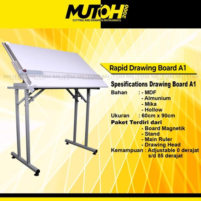 Jual Delia | Meja Gambar A1, Drawing Board A1 Free Rotring Mechanical ...
