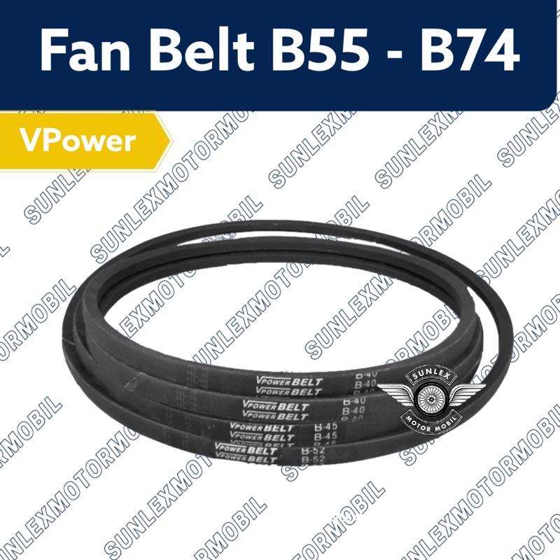 Jual FAN BELT VBELT TALI KIPAS TIPE B VPOWER BANDO B55 B56 B57 B59 B60 B61 B63 B64 B65 B68 B70 ...