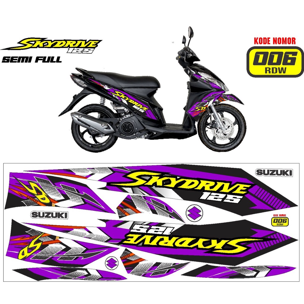 Jual STIKER MOTOR SUZUKI SKYDRIVE DECAL SEMI FULL STICKER | Shopee ...