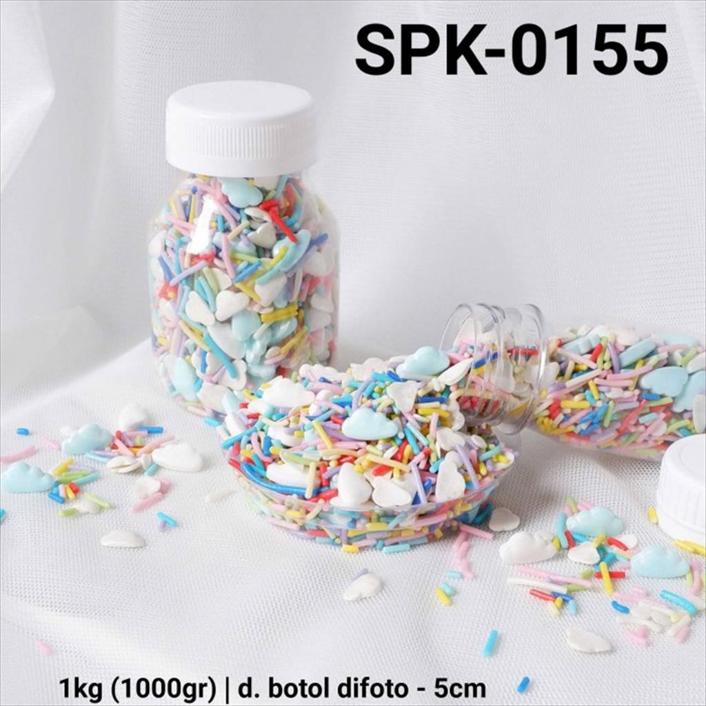 Jual SPK-0155 Sprinkles sprinkle sprinkel 1kg 1 kilo awan meses rainbow ...