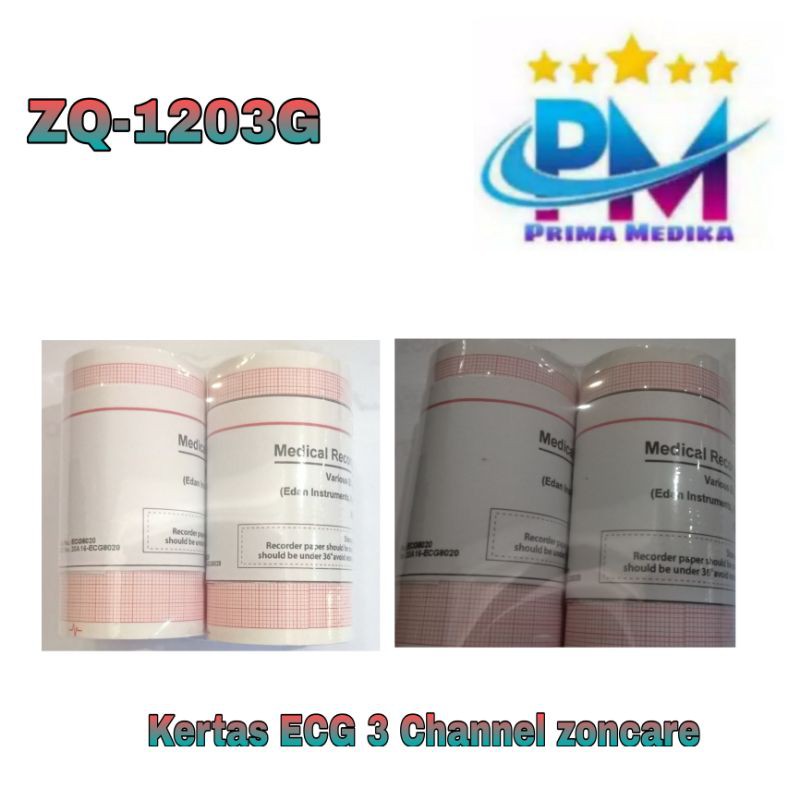 Jual Kertas ECG 3 Channel Zoncare / 3 Chanel Zoncare ZQ-1203G | Shopee ...