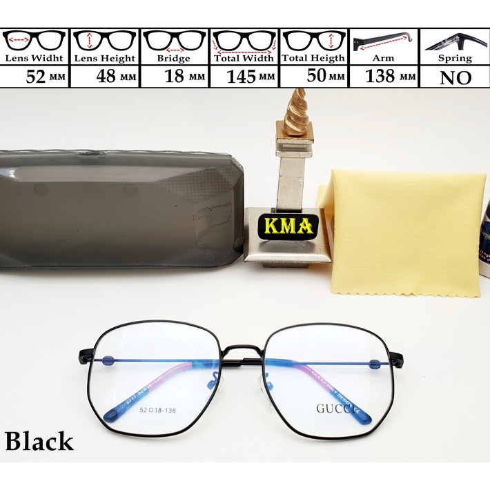 Jual frame metal frame kacamata korea minus frame besi kacamata trendy ...