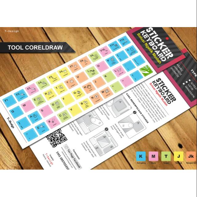 Jual Sticker Keyboard Coreldraw - Colourful | Shopee Indonesia