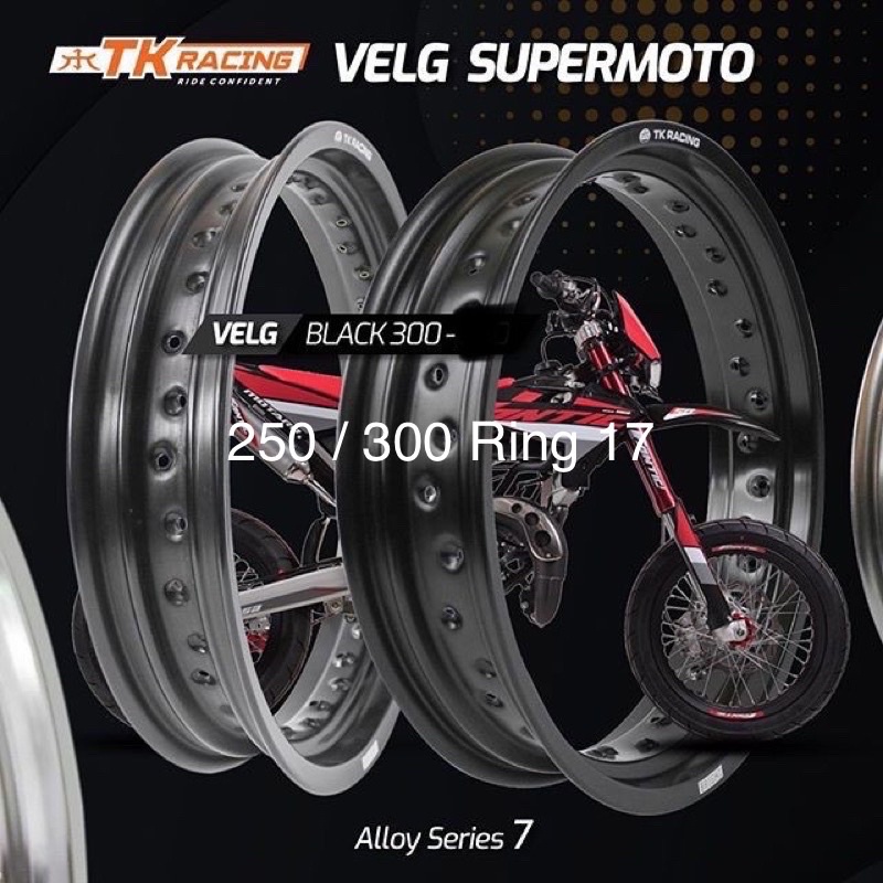 Jual Velg almu supermoto TK klx 150 CRF 150L yamaha Wr TK Racing 250 ...